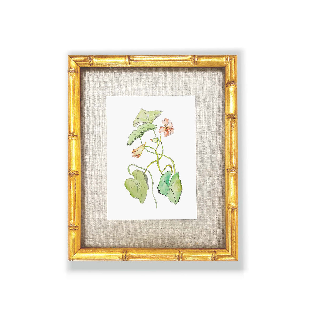 DIY Gold Frame with Linen Mat – Sweet Pea and Whimsy